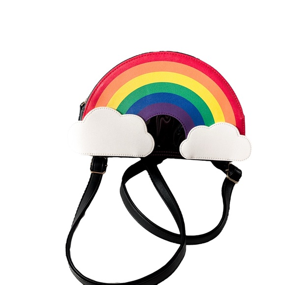 Hot Topic | Accessories | Hot Topic Rainbow Clouds Mini Backpack | Poshmark